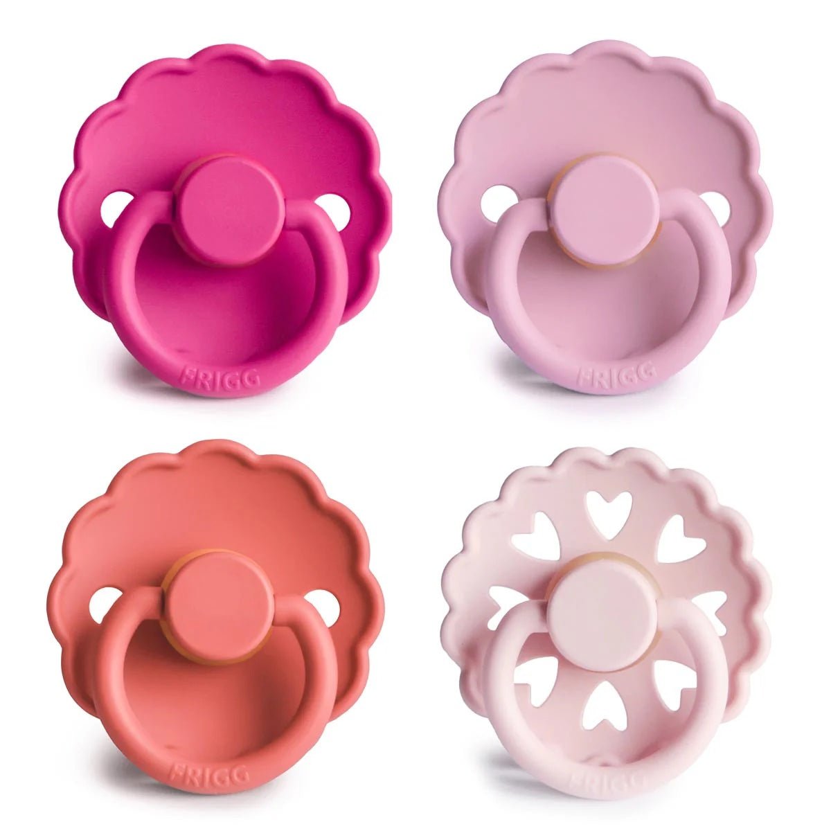 Frigg Multi Pacifier 4 Pack Latex | Rosy Romance – Angus & Dudley Collections